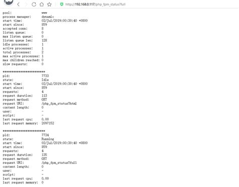 Nginx开启php Fpm状态页及状态详解 腾讯云开发者社区 腾讯云