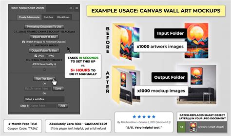 Batch Replace Smart Objects Mockups In Bulk Photoshop Plugin