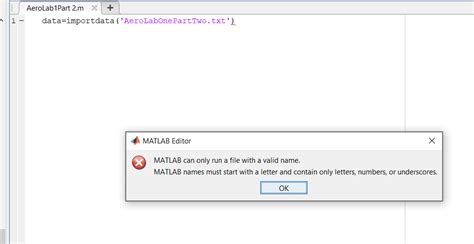 What Is Wrong With My File Name It Should Be Working Rmatlab