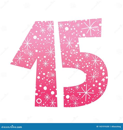 Number Fifteen Stock Vector Illustration Of Label Celebrate