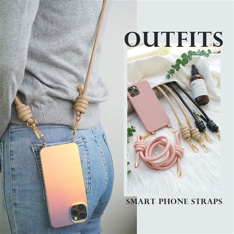 🔥快速出貨🔥for Iphone安卓小米三星 通用 皮革質感綁結粗圓繩 可斜背可頸掛手機掛繩組通用市售手機殼 蝦皮購物