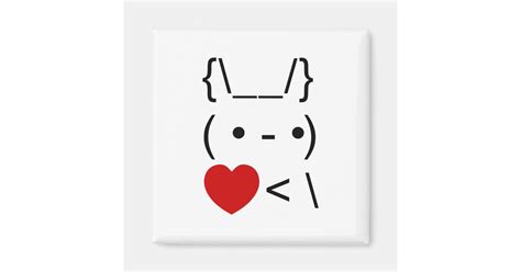 Ascii Text Art Bunny Rabbit Take Heart Back Magnet Zazzle