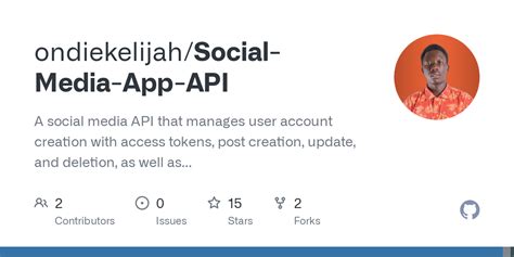 github ondiekelijah social media app api a social media api that
