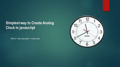 Simplest Way To Create Analog Clock In Javascript 2023 Youtube