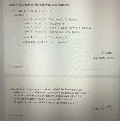 Solved Consider The Following Code Segment Const Int SUB Chegg