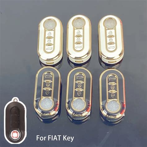 3 Bottons Tpu Car Key Case Fob Cover Shell For Fiat 500 Ducato Punto