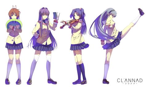 Fujibayashi Kyou Furukawa Nagisa Sakagami Tomoyo And Ichinose Kotomi