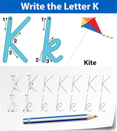 Premium Vector Write The Letter K English Card