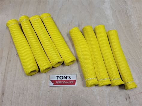 8 Universal Heat Shield Wrap Slip On Spark Plug Wire Insulator Sleeves