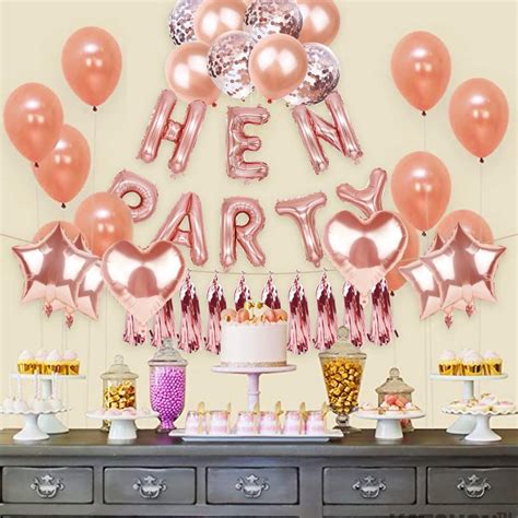 Hen Party Bride To Be Wedding Decor Foil Heart Balloons Ribbon