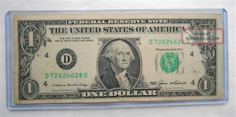 1985 1 Federal Reserve Error Note Cleveland Major Ink Smear