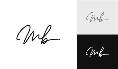 Création Du Logo De La Lettre Mb Vecteur Premium