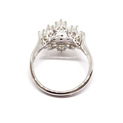 18k White Gold Ruby Opal Flower Ring