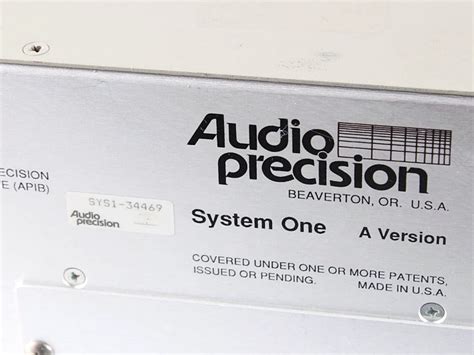 미국 Audio Precision의 빈티지급 System One 빈티지 오디오 콘텐츠와 판매 오디오퍼브