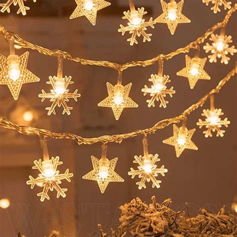 2m4m6m Led Snowflake Fairy String Lights Usb And Battery Powered