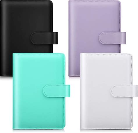 Macaron Color A5 A6 6 Ring Binder Pu Clip On Notebook Leather Loose