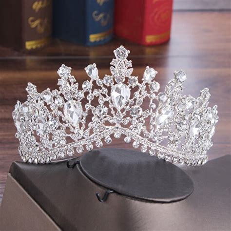 Qiuhong Shop Kolye Küpe Lüks Temizle Kristal Waterdrop Barok Fiyatı