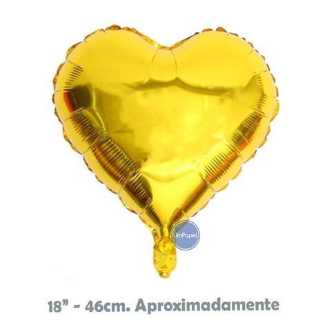Globo Metalizado Corazon Corazones Pulgadas Cumpleaños