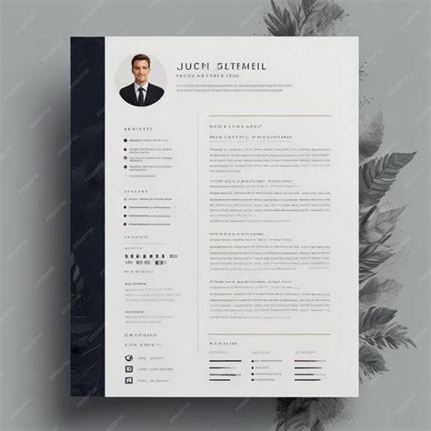 Resume Cv Template Generative Ai Premium Ai Generated Image