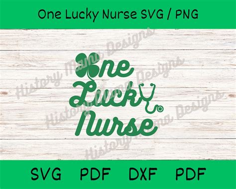 Nurse Lucky Svg Png Pdf Dxf Healthcare Clover Image Etsy