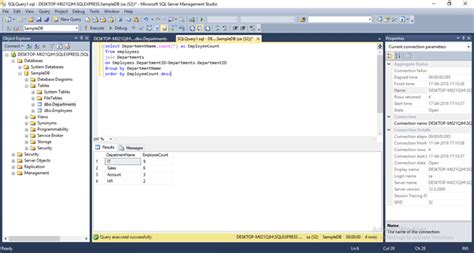 how to find the highest number of employees in a department using sql