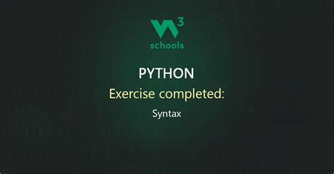 Completed Exercise Python Syntax