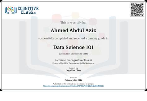 Ibm Ds0101en Certificate Cognitive Class