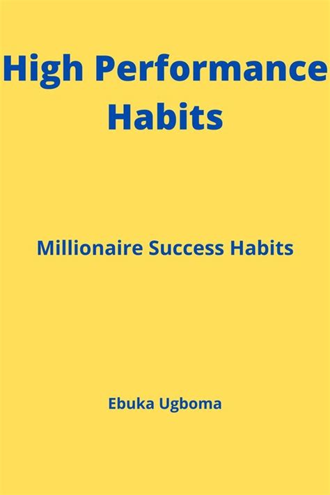 High Performance Habits Ebook Ebuka Ugboma 1230005729760 Boeken