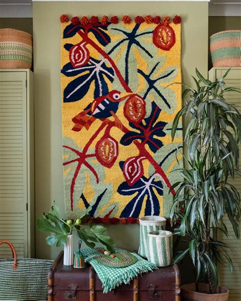 Aarven Handmade Fig Eater Woven Wall Art Rug Tapestry