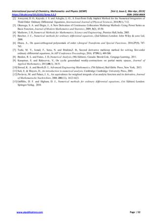 Derivation And Application Of Multistep Methods To A Class Of First Order Ordinary Differential