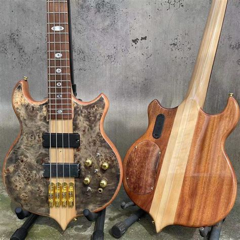 Custom Alem Type Ebony Fingerboard 4 Strings Bass Factory Burst Maple