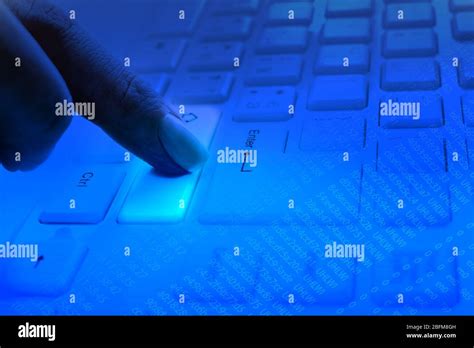 Computer Keyboard With Program Code Stock Photo Alamy