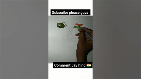 India And Pakistan Flag Drowing ️ Drowing Viral Shorts Indiaflag Art Shortsfeed Drowing
