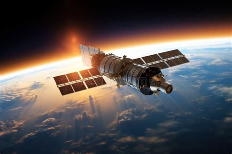 Beautiful View From Space Of The Shuttle In Earth Orbit Generated By
