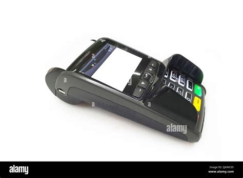 A POS Terminal Isolated On A White Background Stock Photo Alamy