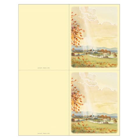 Meadow 2 Up Micro Perforated Memorial Folder 8 12″ X 11″ Sheet Lamcraft