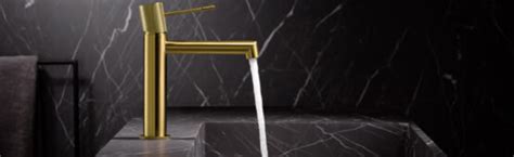 Grifo Lavabo Line Monomando Oro Cepillado