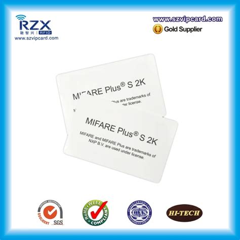 Pcs White PVC MIFARE Plus S K Card Byte UID Rfid Blank Card In