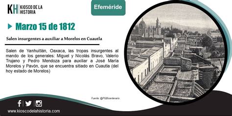 KioscoDeLaHistoria On Twitter El 15DeMarzo De 1812 Salen Insurgentes