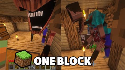 Minecraft One Block But I Installed Every Horror Mod Part 1 Youtube
