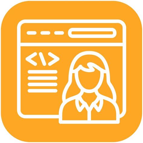 Premium Vector Citizen Developer Female Vector Icon Illustration Of No Code Iconset