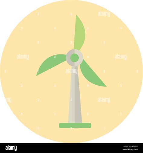 Generator Wind Turbine Green Energy Block Icon Vector Illustration