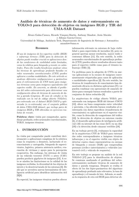 Pdf Análisis De Técnicas De Aumento De Datos Y Entrenamiento En