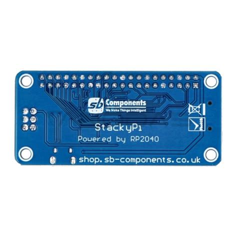 stackypi modulis su rp2040 microsd kortelės lizdu ir raspberry pi