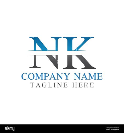 Initial Monogram Letter NK Logo Design Vector Template NK Letter Logo