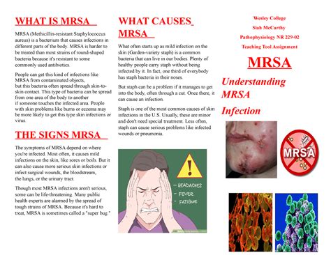 Teaching Brochure Mrsa Infection What Is Mrsa Mrsa Methicillin