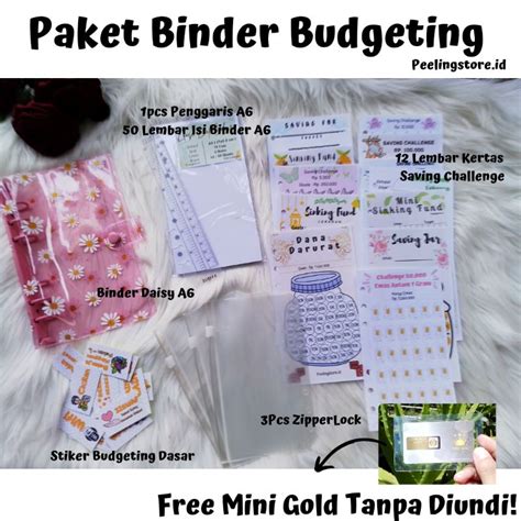 Jual Binder Keuangan Money Binder Paket Binder Sinking Fund Binder A6 Binder Sequin