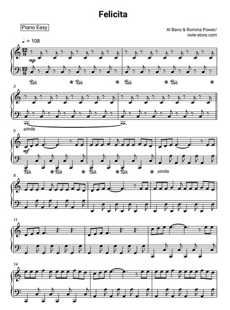 Al Bano Romina Power Felicita ноты для фортепиано PDF Piano