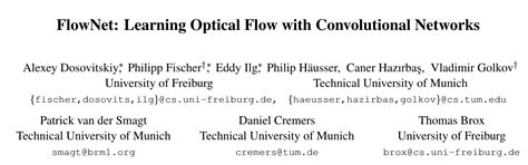 FlowNet 1 0 And 2 0 Zhen S Blog
