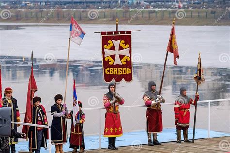Orthodox Christians Swimming For The Holy Cross In The Icy Cold Water